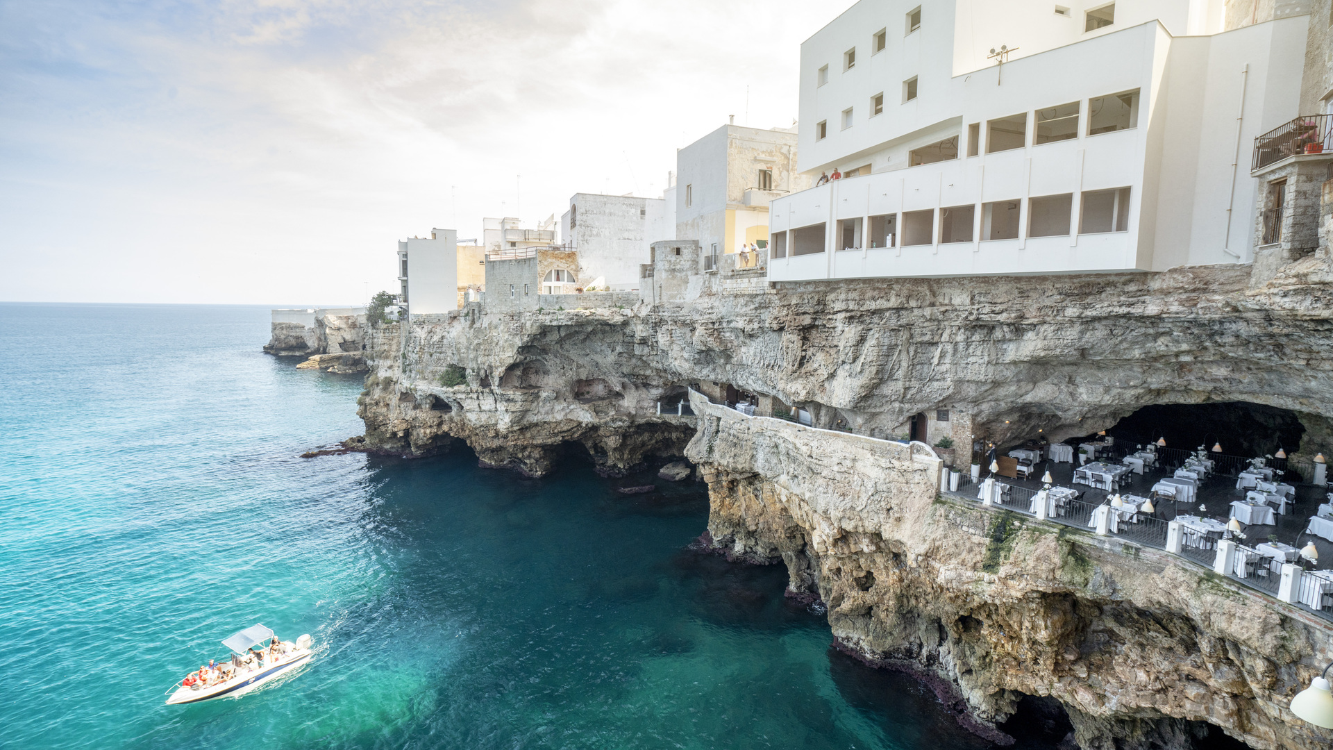 Grotta Palazzese A Restaurant In Polignano A Mare Puglia Italy Grotta Palazzese A Restaurant In Polignano A Mare Puglia Italy